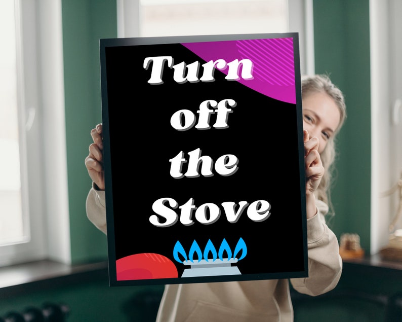 Turn off the Stove Reminder Wall Art | Elderly | Digital Prints | Home ...