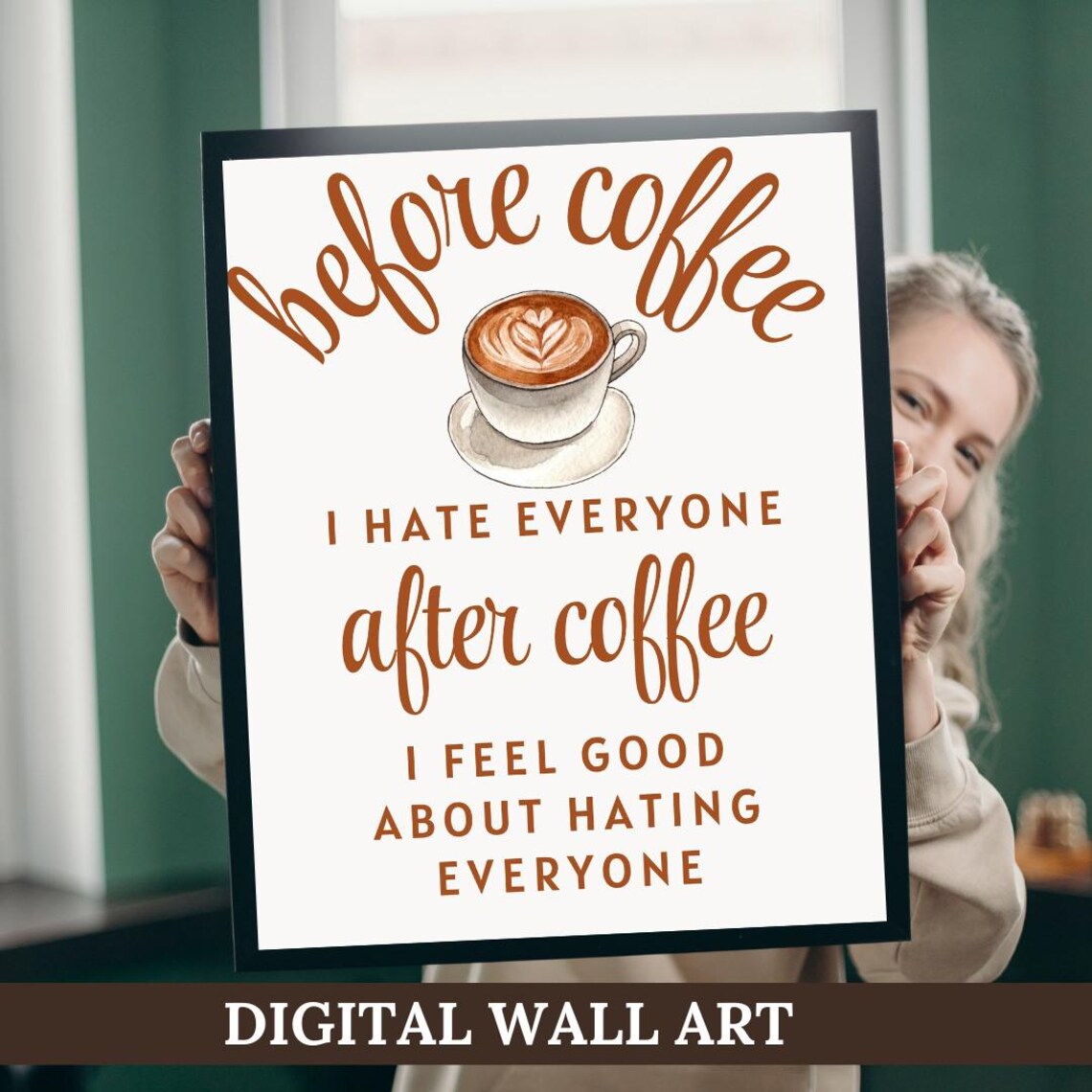 Coffee Wallart, Surrealist Coffee Print, Wall Art for Coffee Shops ...