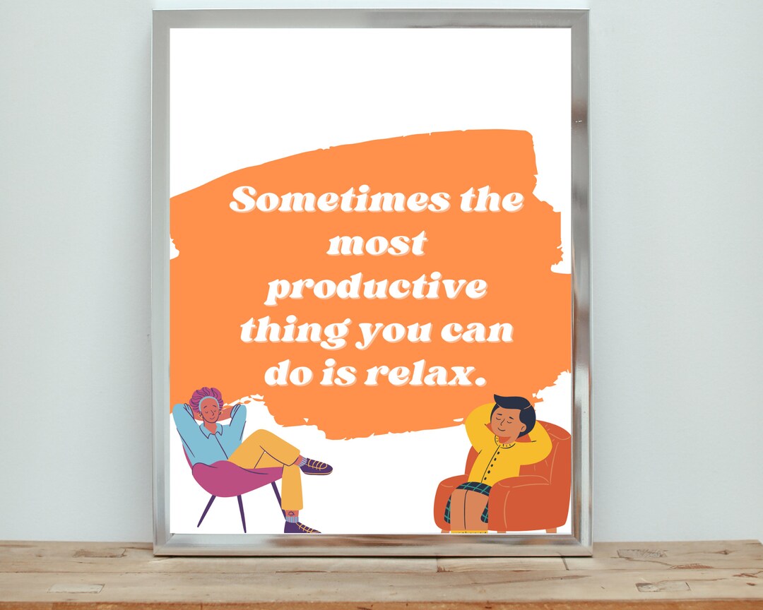 Relaxation Reminder Wall Art | Elderly | Digital Prints | Home and ...