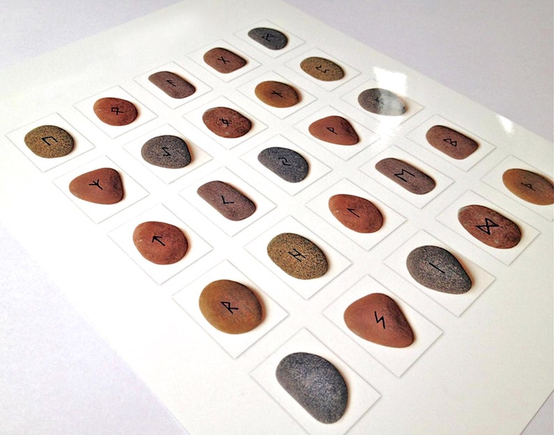 Printable Rune Cards Set of Runes Stones PDF - Etsy