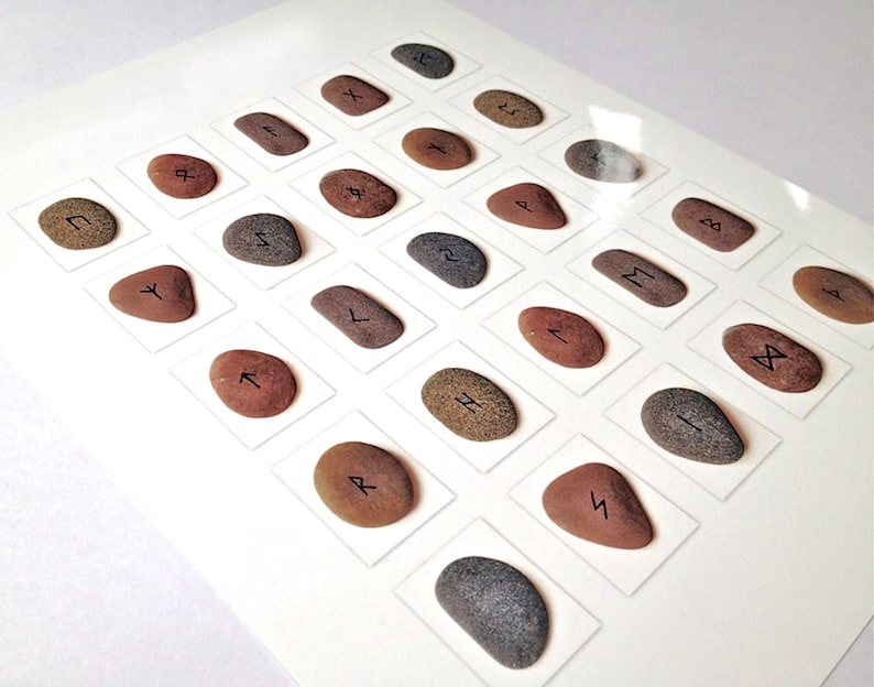 Printable Rune Cards Set of Runes Stones PDF - Etsy