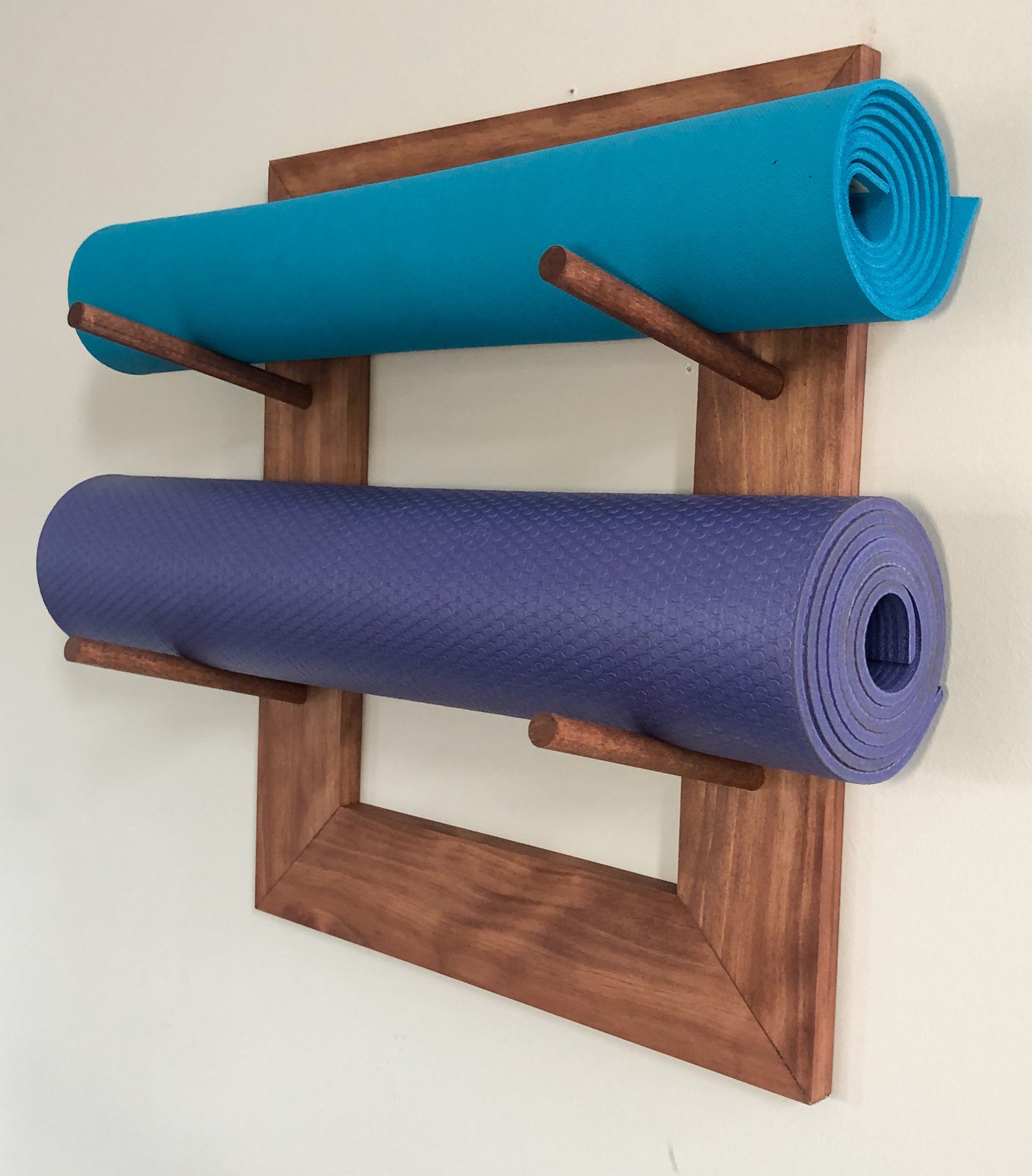 Yoga Mat Holder / Yoga Mat Wall Display / Mat Rack / 3 Sizes - Etsy