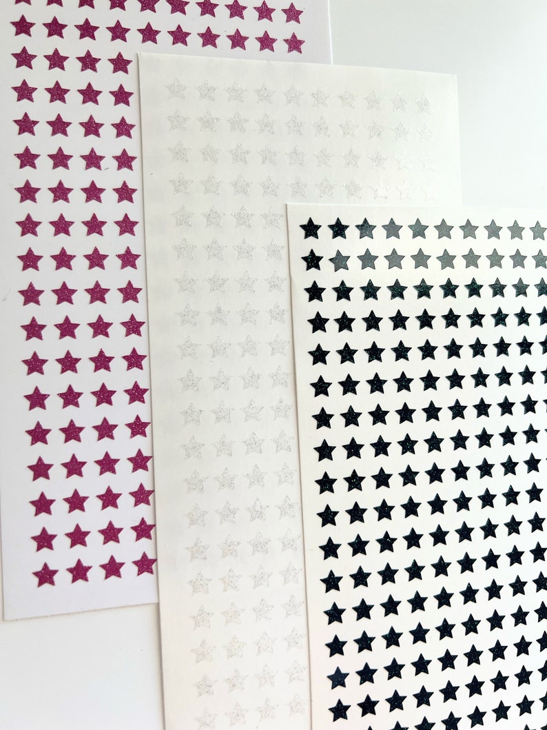 1/4 Inch Mini Star Sticker Sheet 6mm Small Star Stickers - Etsy
