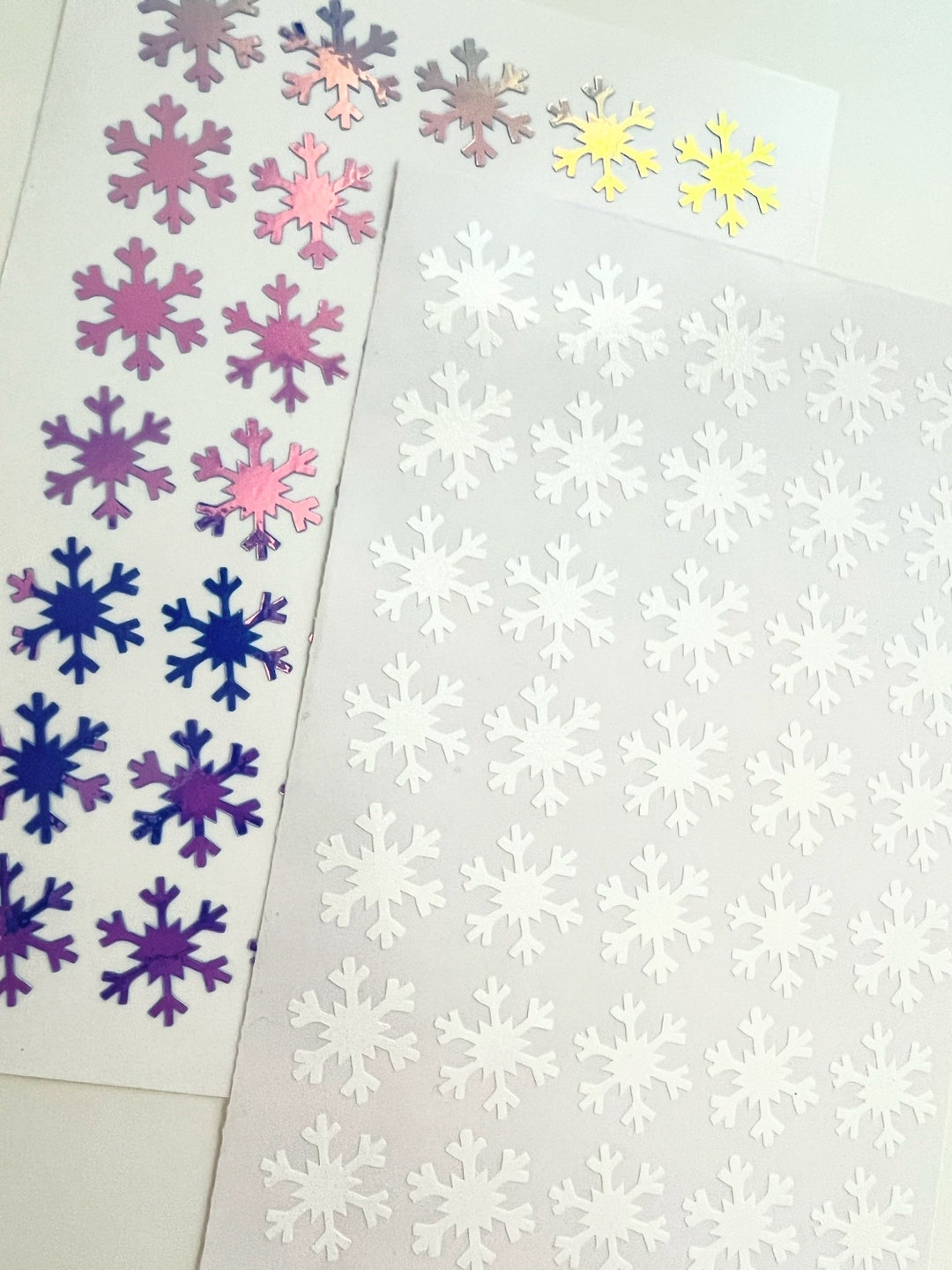 1 Inch Snowflake Sticker Sheet 25mm | Small Stickers | Snowflakes ...