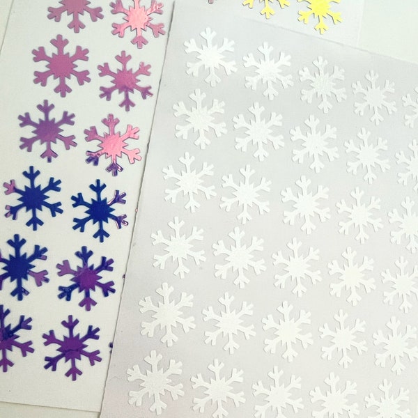 Snowflake Stickers - Etsy UK