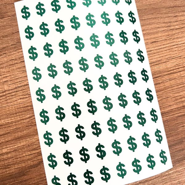 5 Dollar Sign - Etsy