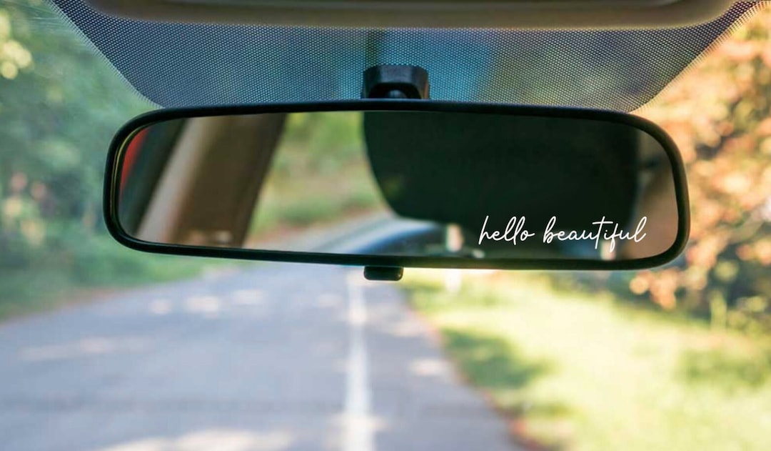 Hello Beautiful Mirror Decal | Mirror Sticker | Window Sticker - Etsy