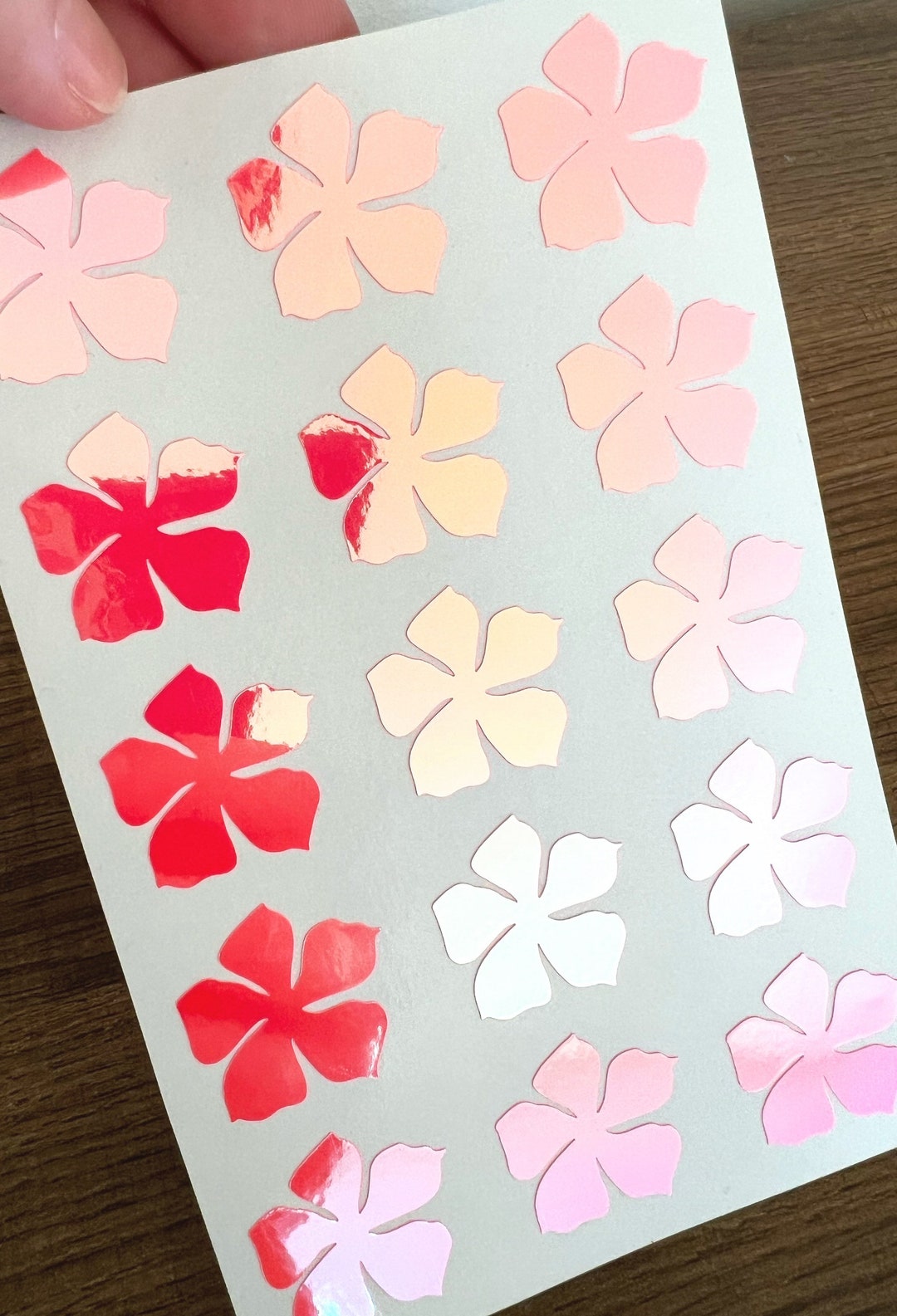 1 Inch Mini Hawaiian Flower Sticker Sheet 25mm Small Flower Stickers ...