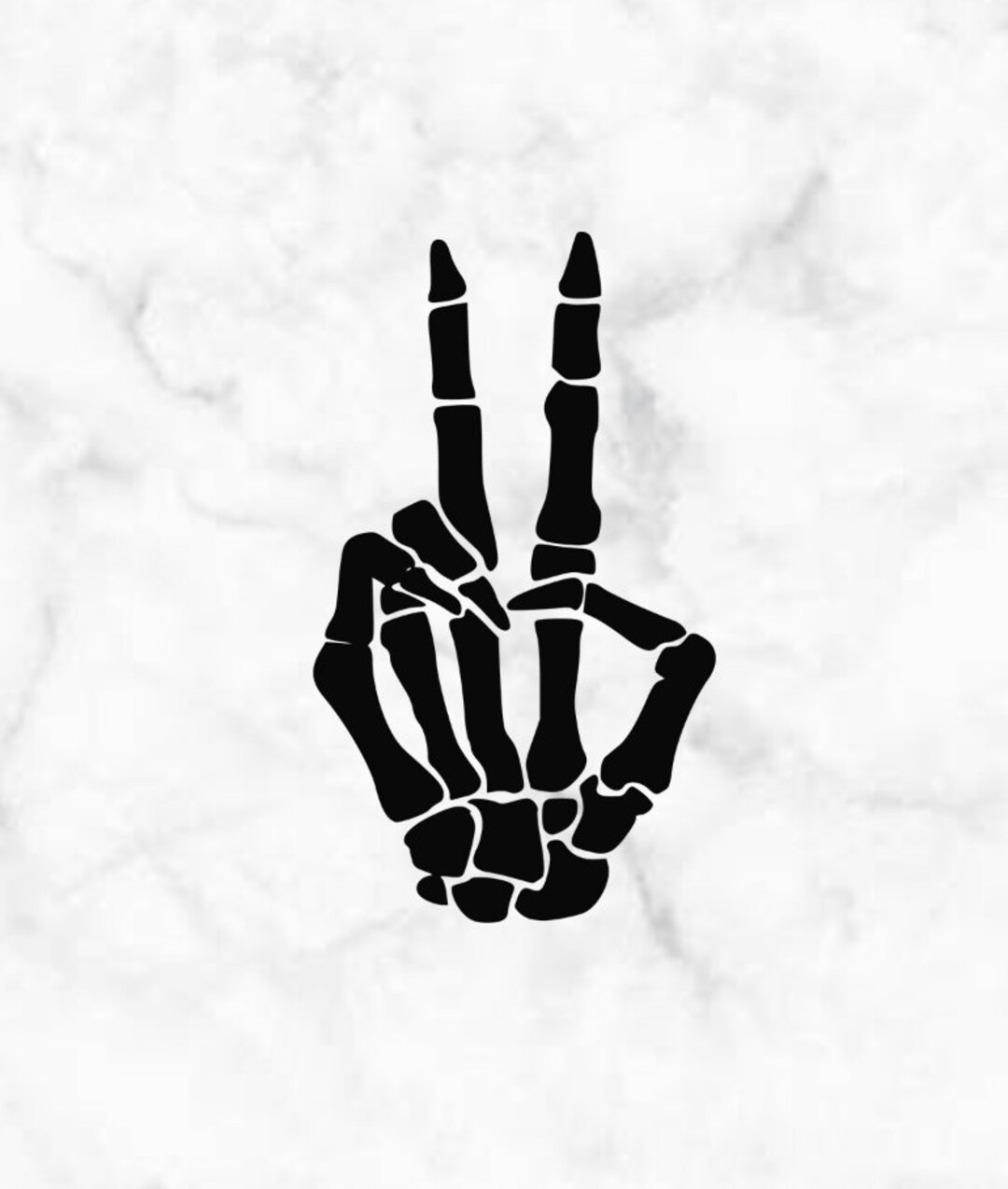 Skeleton Hand Peace Sign Vinyl Decal | Vinyl Sticker | Car Decal | Car ...