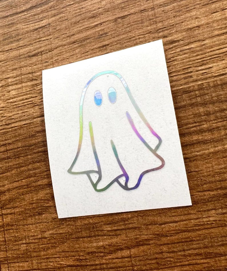 Small Spooky Ghost Mirror Decal - Etsy UK
