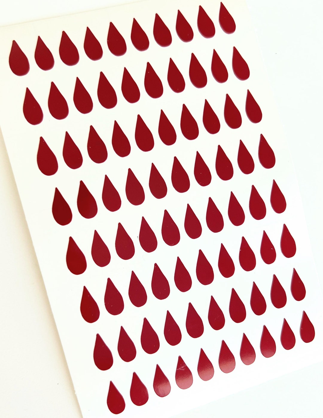 1/2 Inch 13mm Mini Teardrop Sticker Sheet | Rain Drop | Period Tracker ...