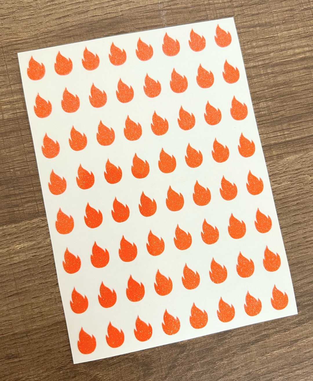 1/2 Inch Mini Flame Sticker Sheet 13mm | Small Fire Stickers | Tiny ...