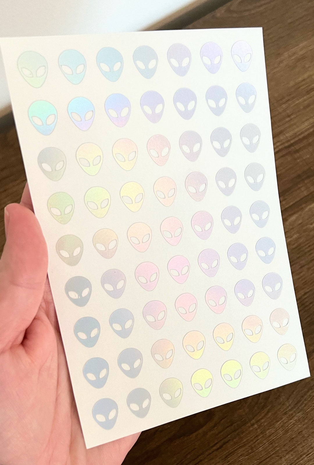 1/2 Inch Alien Sticker Sheet 6mm | Small Aliens | Tiny Alien Head ...