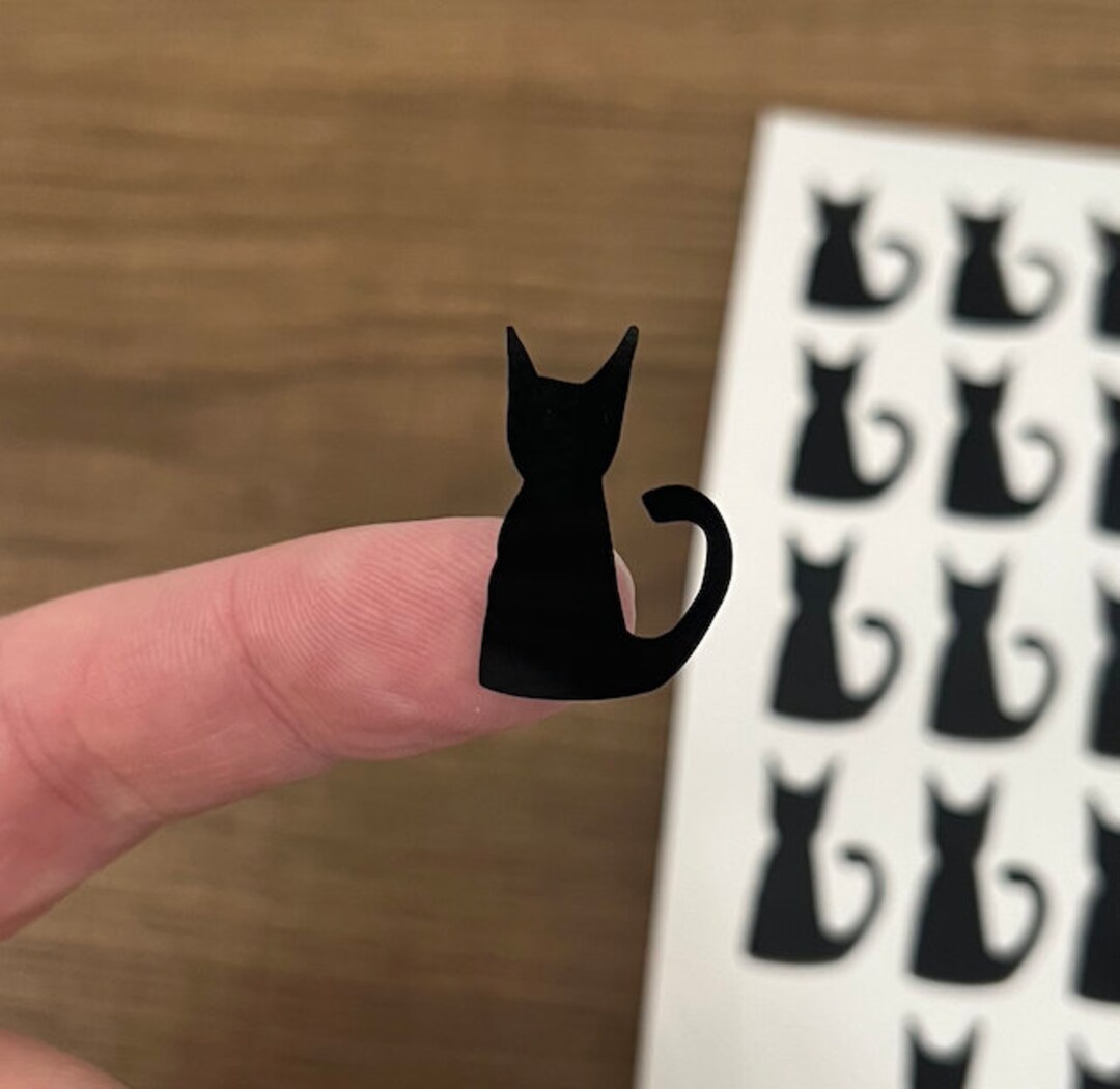 1 Inch Cat Vinyl Sticker Sheet 25mm - Etsy