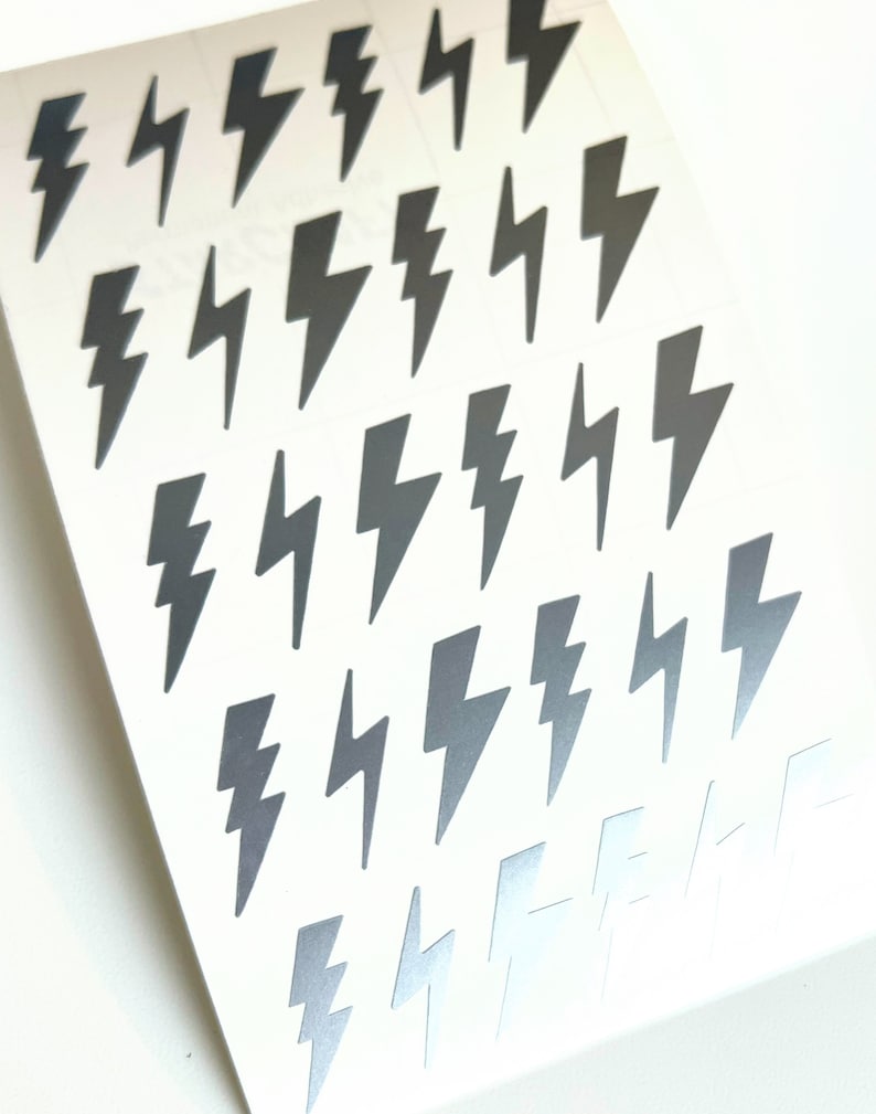 1/2 Inch Lightning Strike Sticker Sheet 13 Mm Small Stickers - Etsy