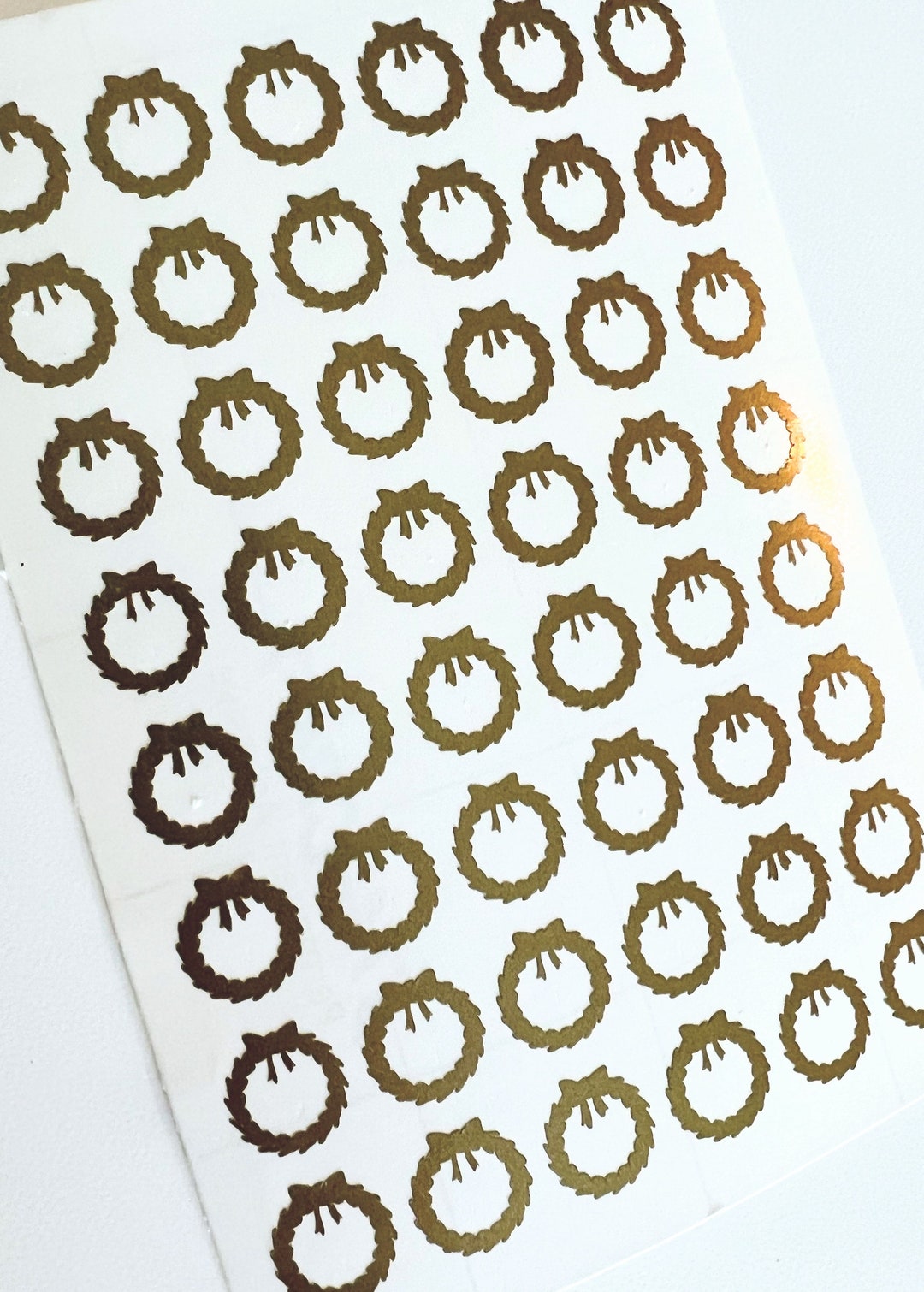 1/2 Inch Christmas Wreath Sticker Sheet 13 Mm | Small Stickers | Tiny ...