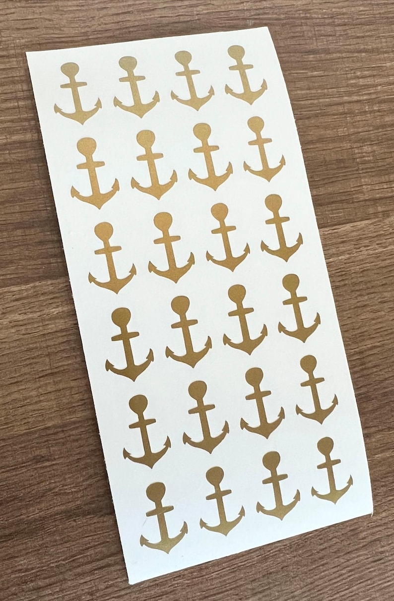 1 Inch Mini Anchor Sticker Sheet 25mm | Small Anchor Stickers | Tiny ...