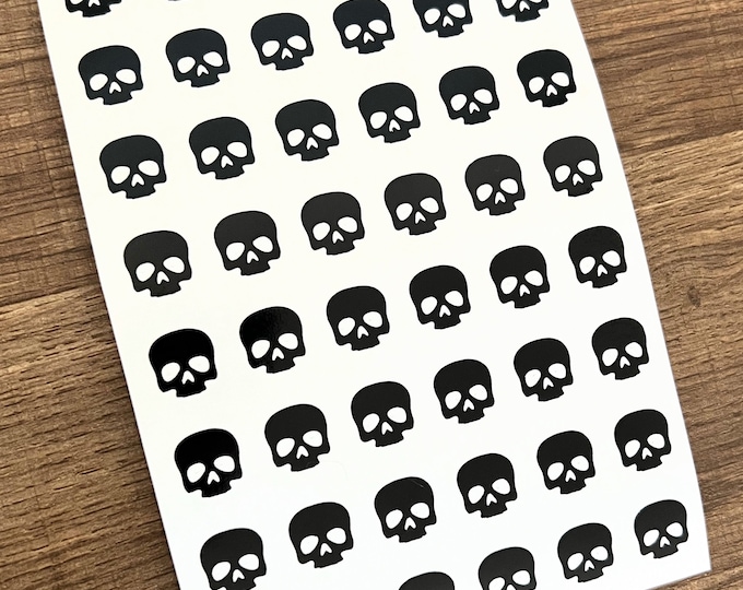Skull Head mini Vinyl Sticker - Etsy