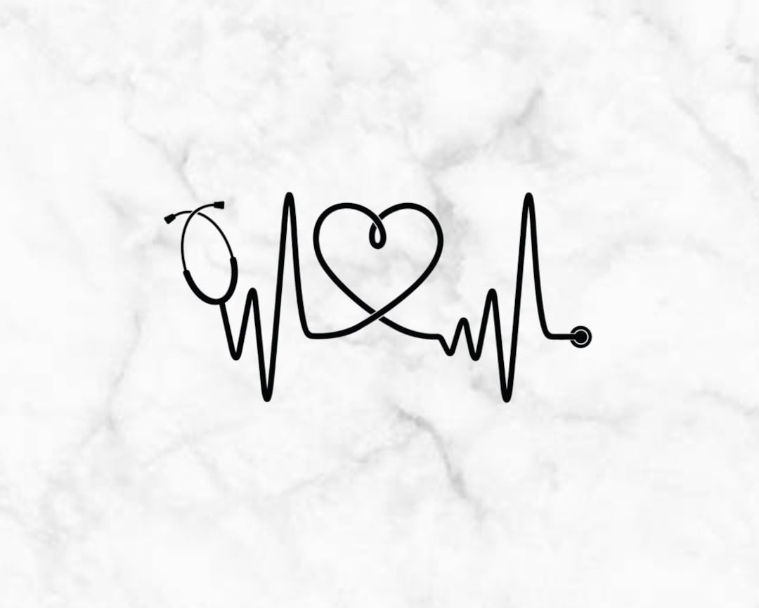 Nursing Heart Heartbeat Vitals Vinyl Decal, Doctor, Surgeon, Nurse Life ...