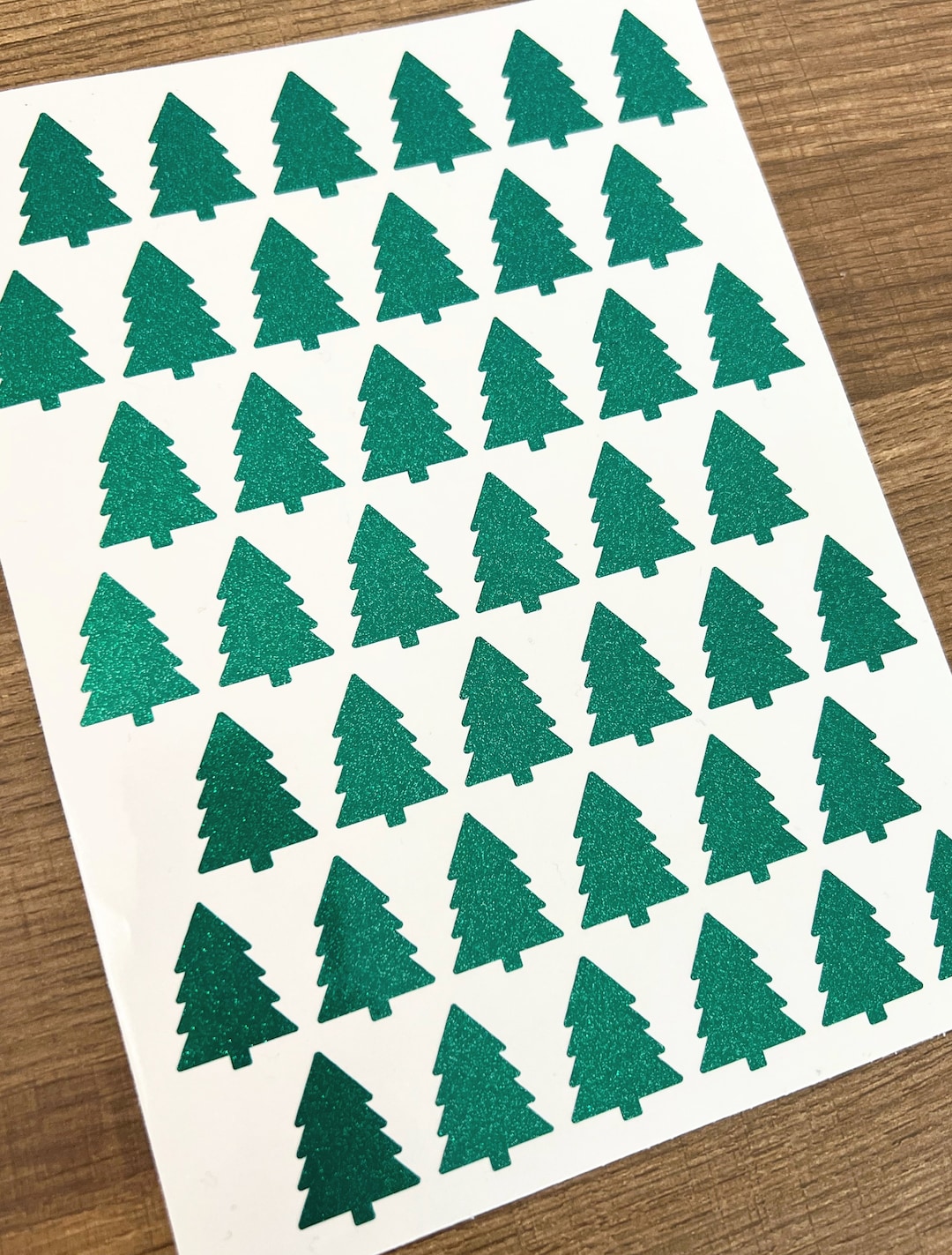 1 Inch Christmas Tree Sticker Sheet 25mm - Etsy