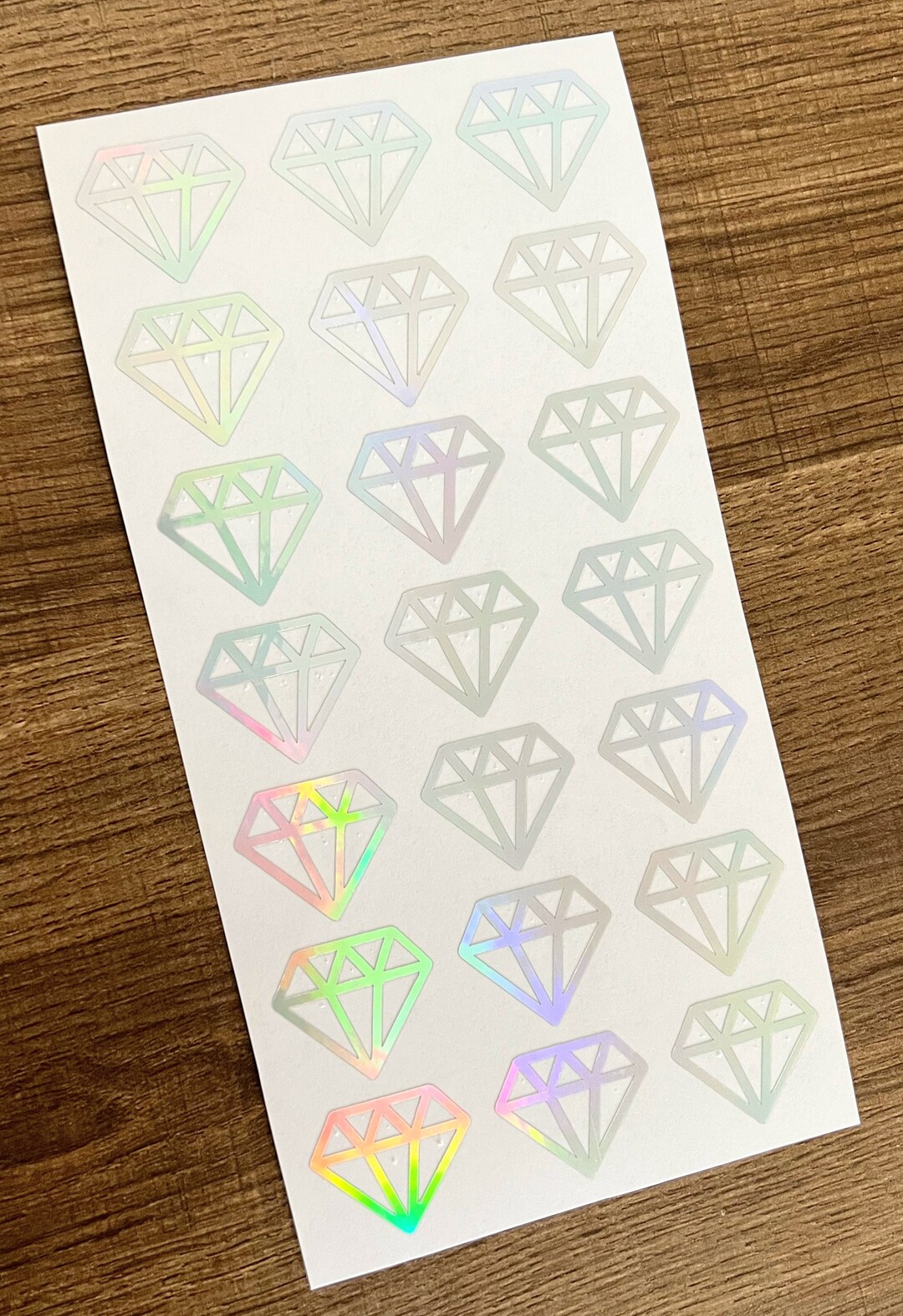 1 Inch Diamond Sticker Sheet 25mm | Small Diamonds | Planner Stickers ...