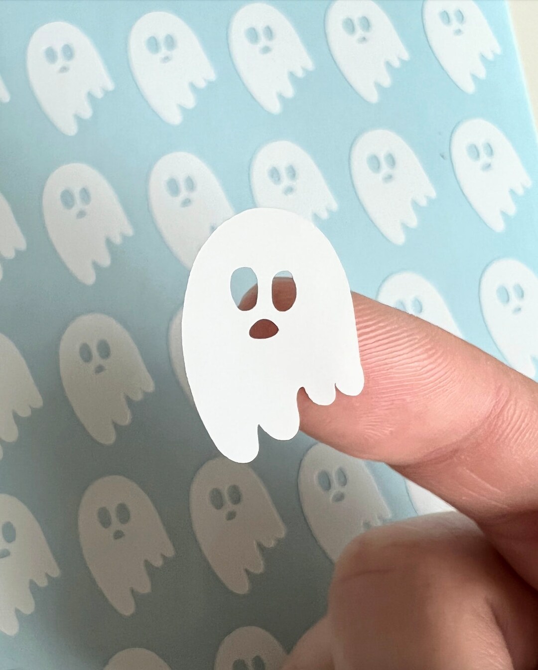 1 Inch Mini Ghost Sticker Sheet 25mm | Small Ghost Stickers | Tiny ...