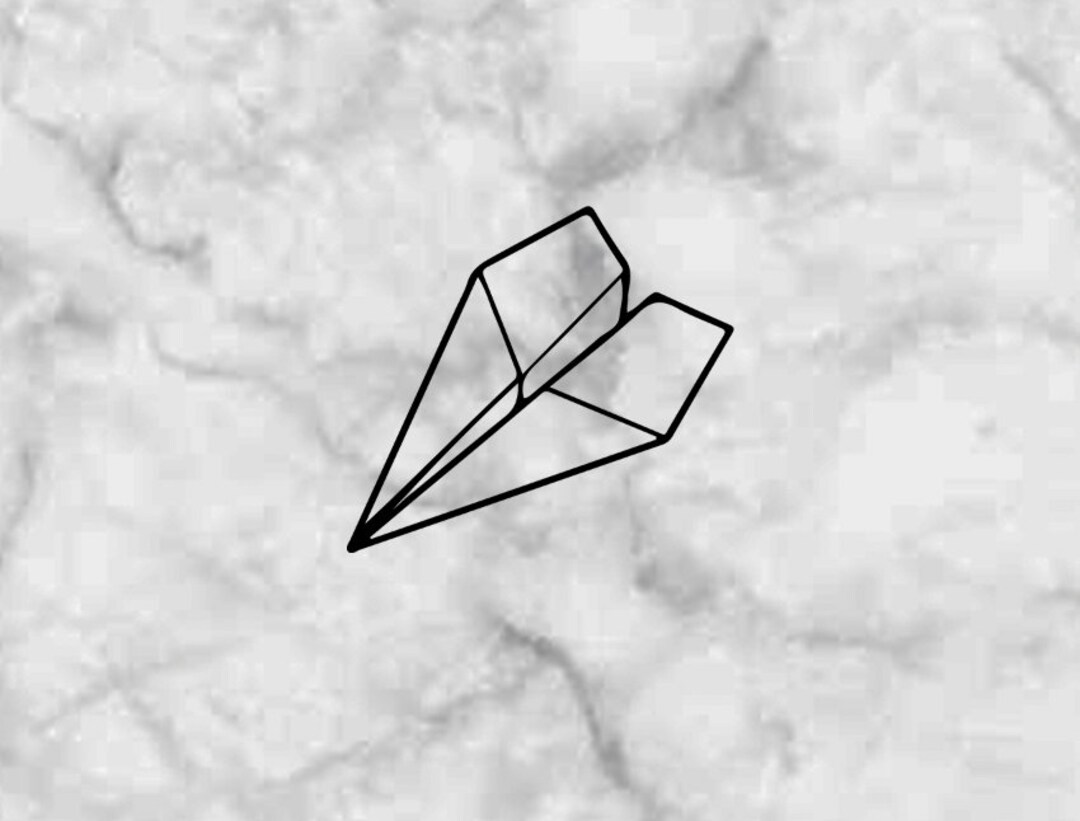 Paper Airplane Origami Vinyl Decal, Sticker, Tumbler, Cup, Car ...