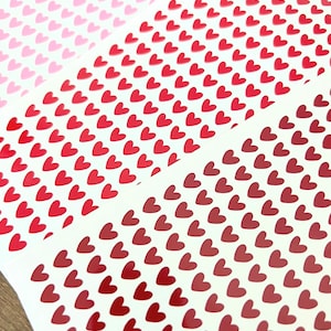 1/4 Inch Mini Heart Sticker Sheet 6mm - Etsy