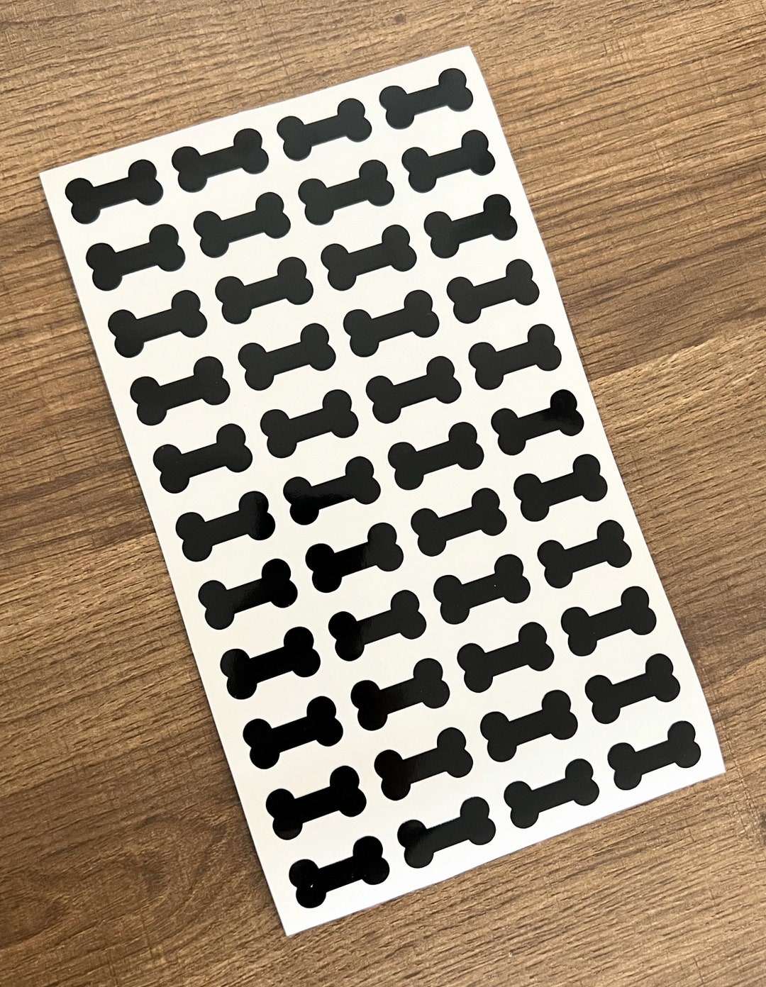 1/2 Inch Mini Dog Bone Sticker Sheet 13mm | Small Bone Stickers | Tiny ...