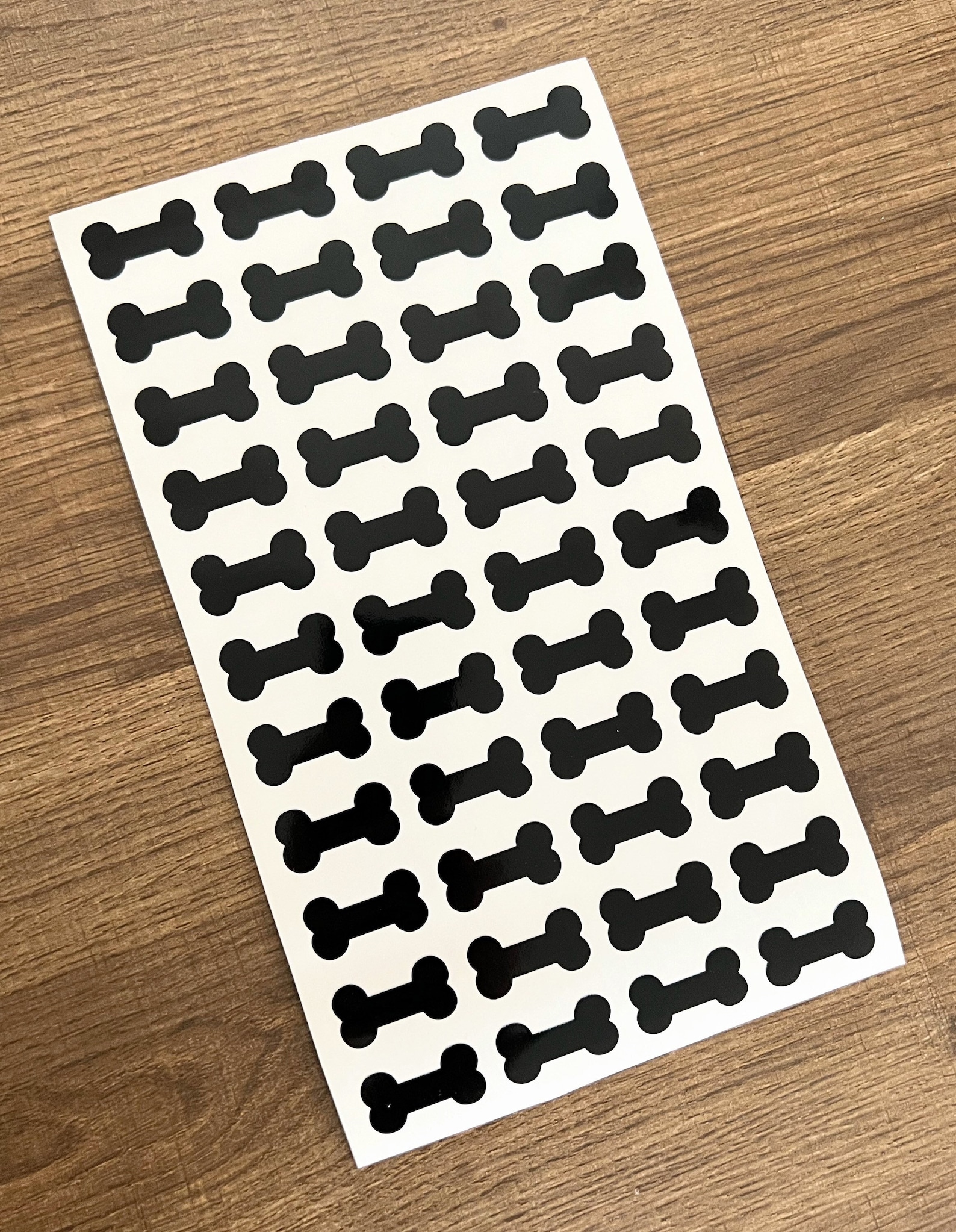 1/2 Inch Mini Dog Bone Sticker Sheet 13mm Small Bone Stickers Tiny ...