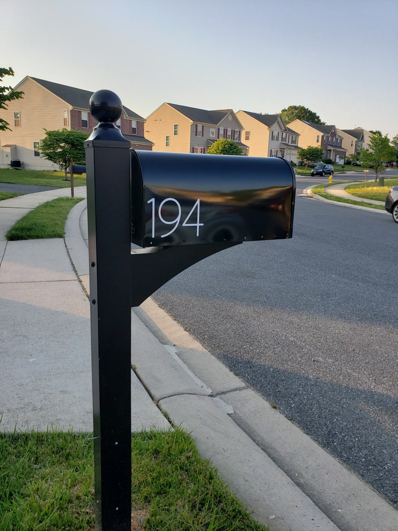 Custom Modern Contemporary Mailbox Numbers Reflective - Etsy