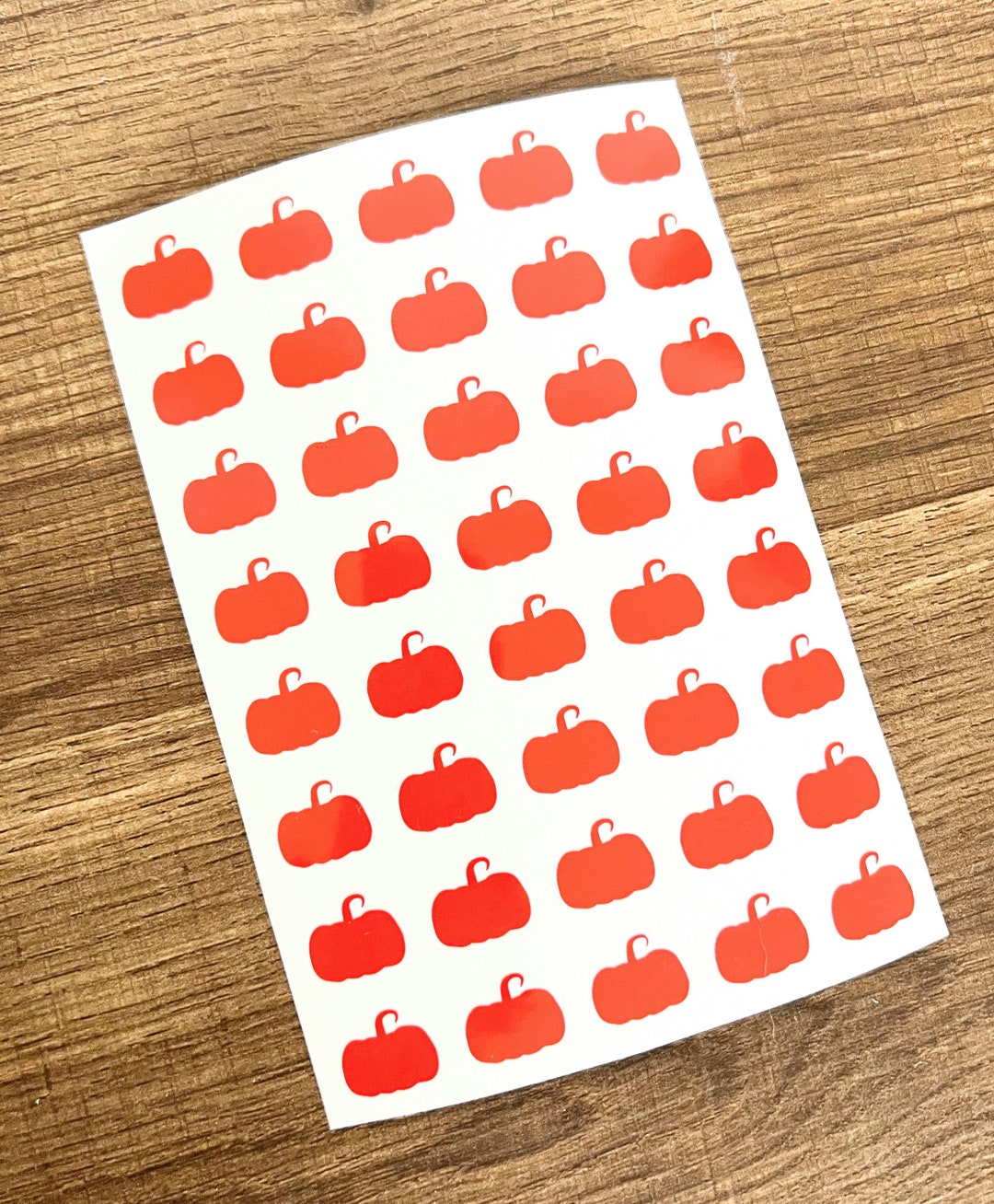 1/2 Inch (13mm) Mini Pumpkin Sticker Sheet | Small Pumpkin Stickers ...