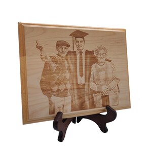 Photo Engraved on Wooden Plaque | Photo Gift | Graduation Gifts ...