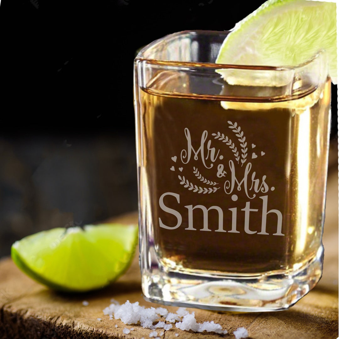 Custom Etched Square Shot Glass: Personalized Barware, Mancave Decor - Etsy