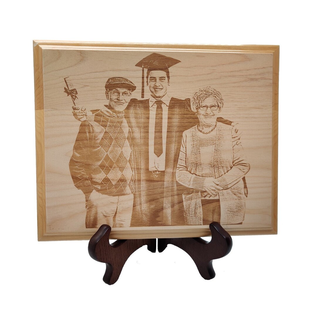 Photo Engraved on Wooden Plaque | Photo Gift | Graduation Gifts ...