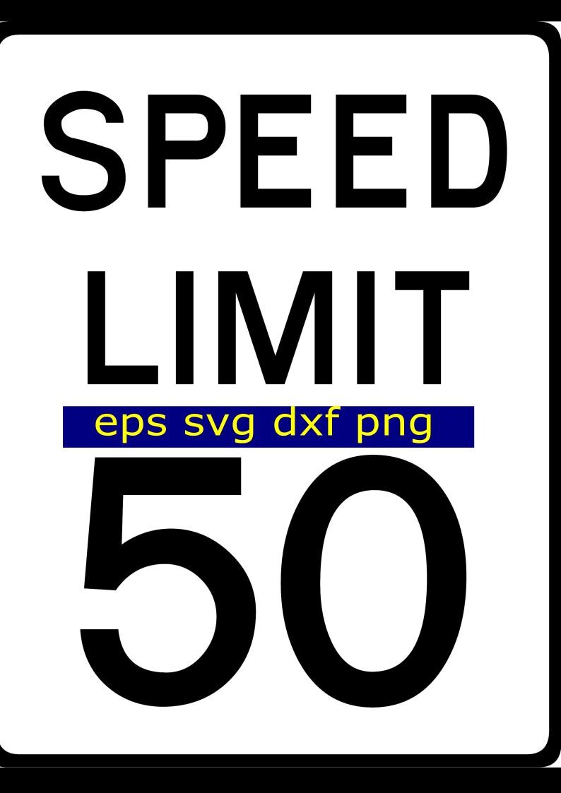Speed Limit 50 Svg - Etsy