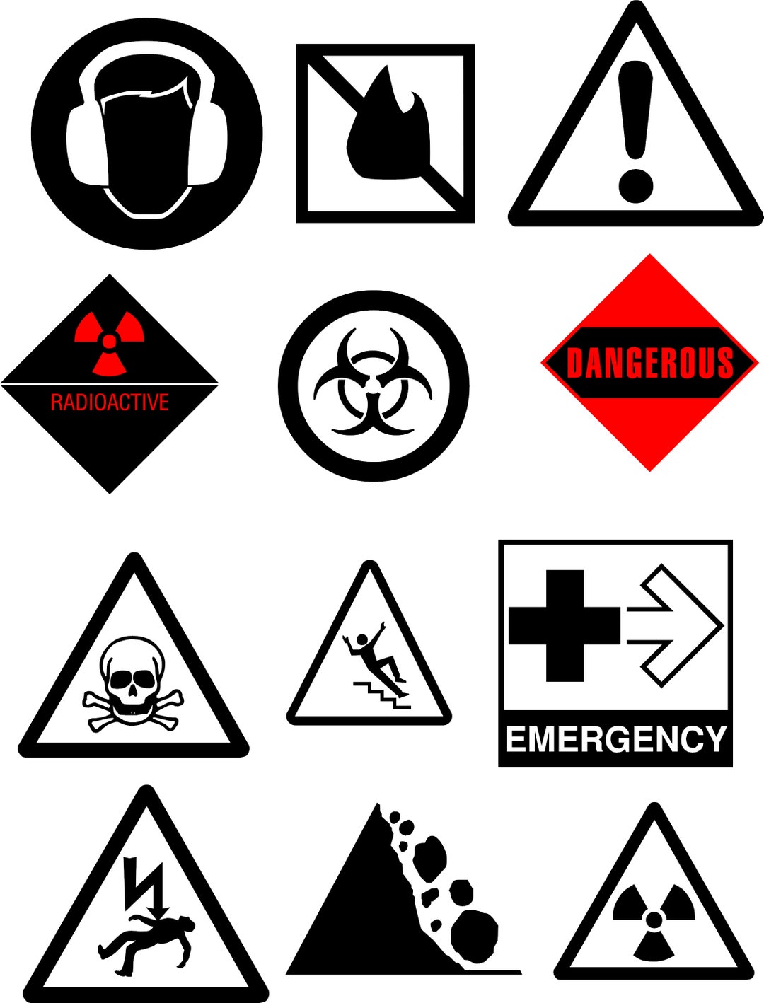 DANGER SIGN BUNDLE Svg,png.pdf, and Dxf - Etsy