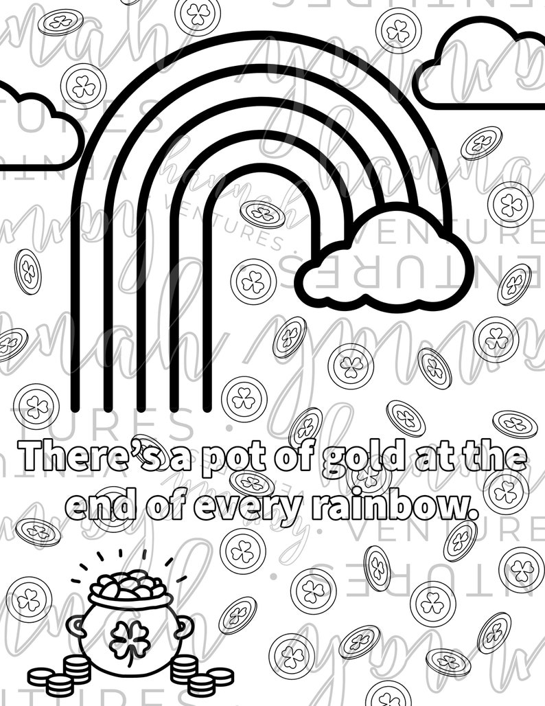 St. Patrick's Day Coloring Mega Bundle Freebie - Etsy