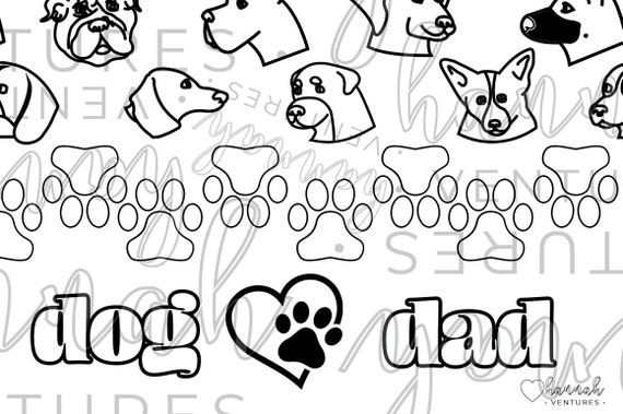 Dog Dad Coloring Sheet Freebie Coloring Sheet Adult | Etsy