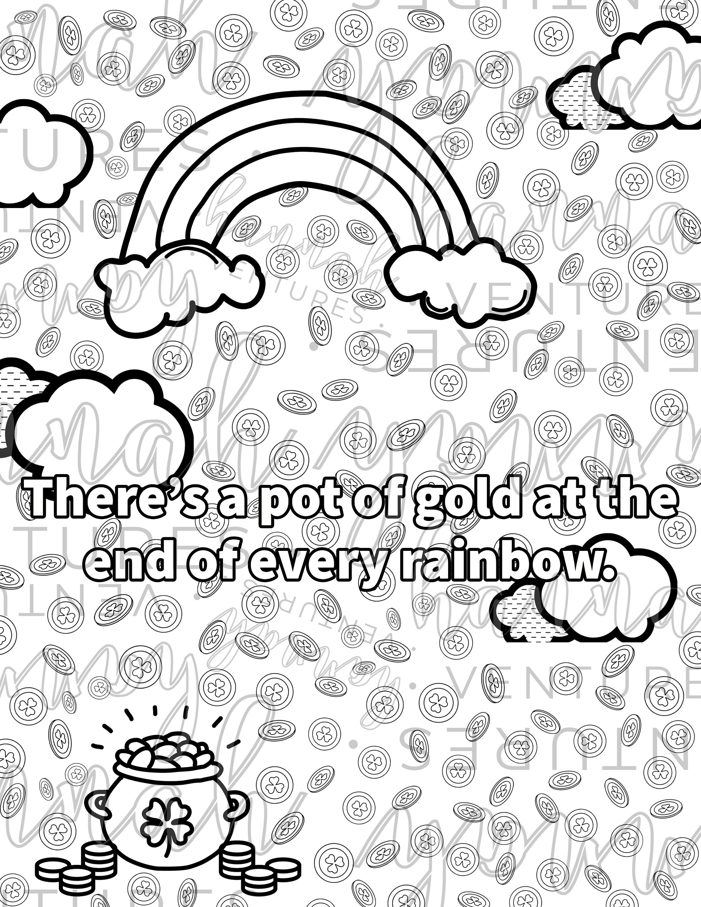 St. Patrick's Day Coloring Mega Bundle Freebie - Etsy