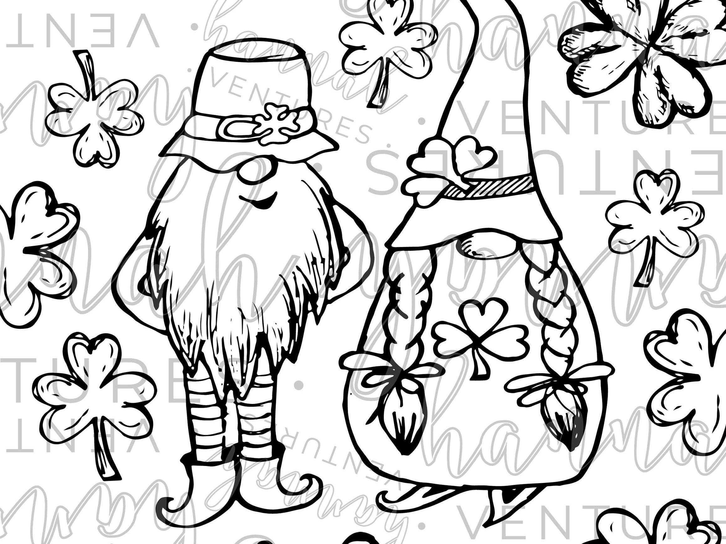 St Instant Patrick's Day Gnome Coloring Sheet Freebie Hannahventures ...