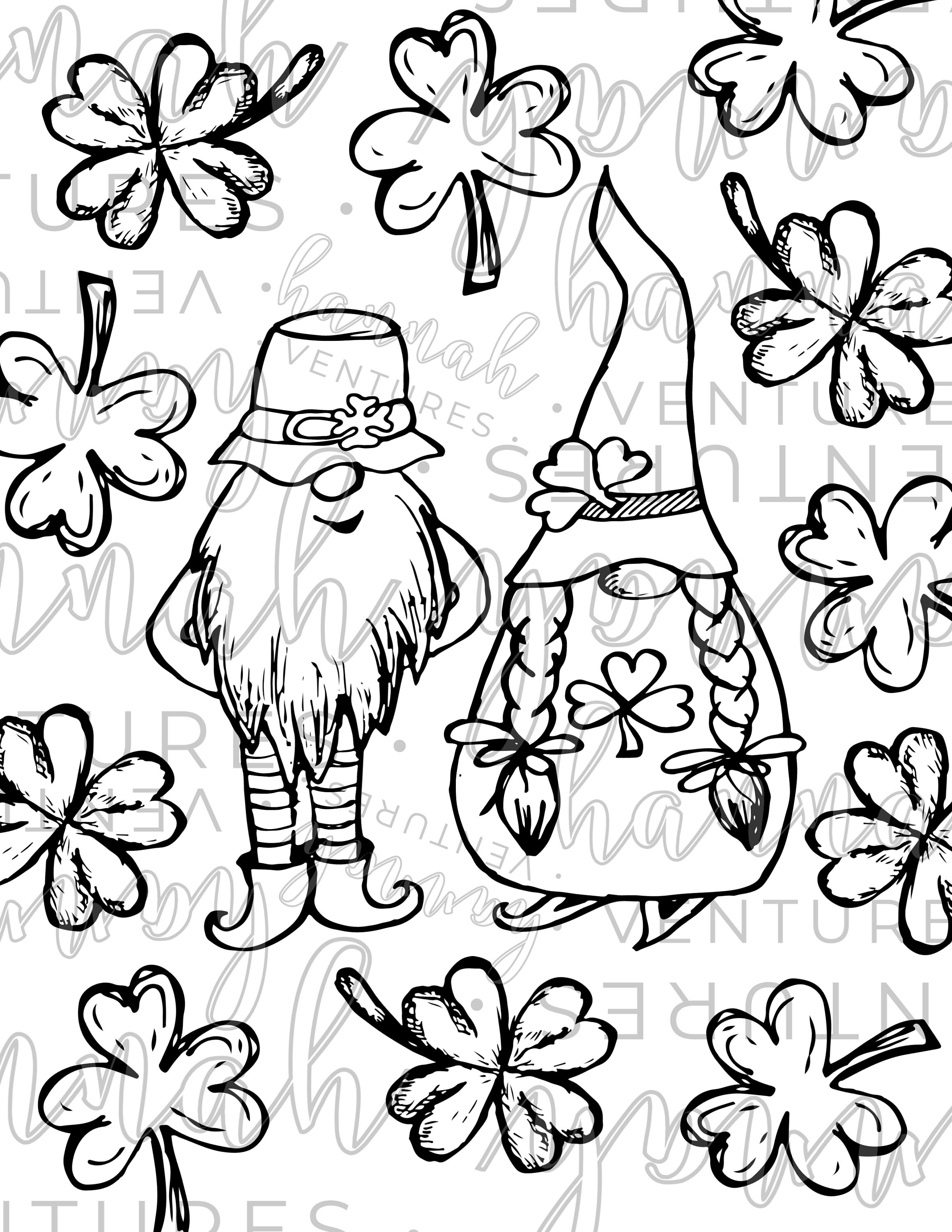 St Instant Patrick's Day Gnome Coloring Sheet Freebie Hannahventures ...