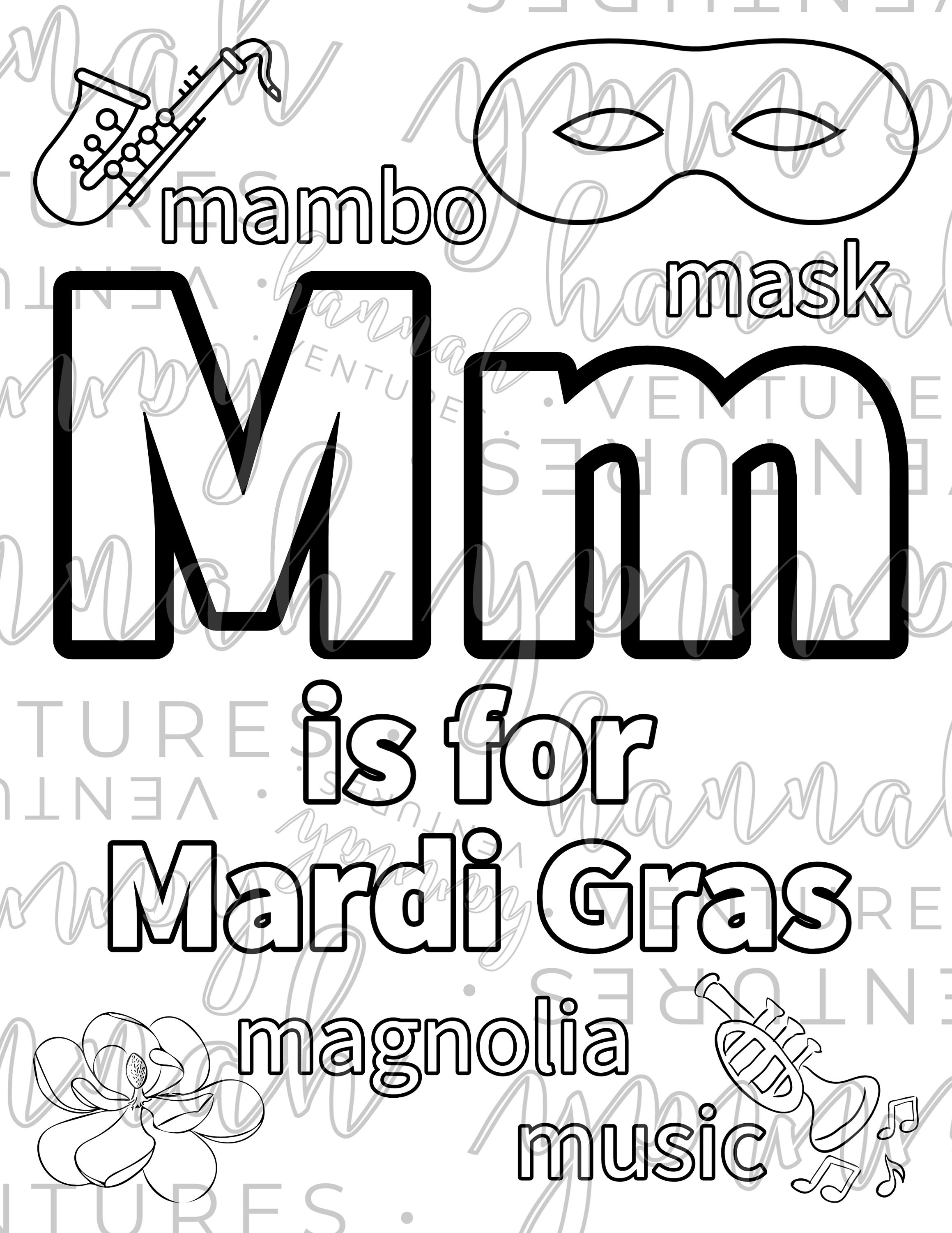Mardi Gras Coloring Mega Bundle Freebie Elementary Middle High Teacher ...