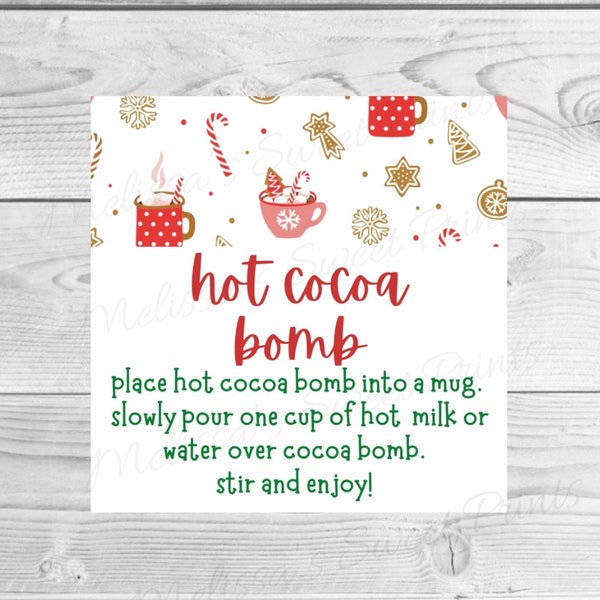 Hot Cocoa Bomb Tags - Etsy