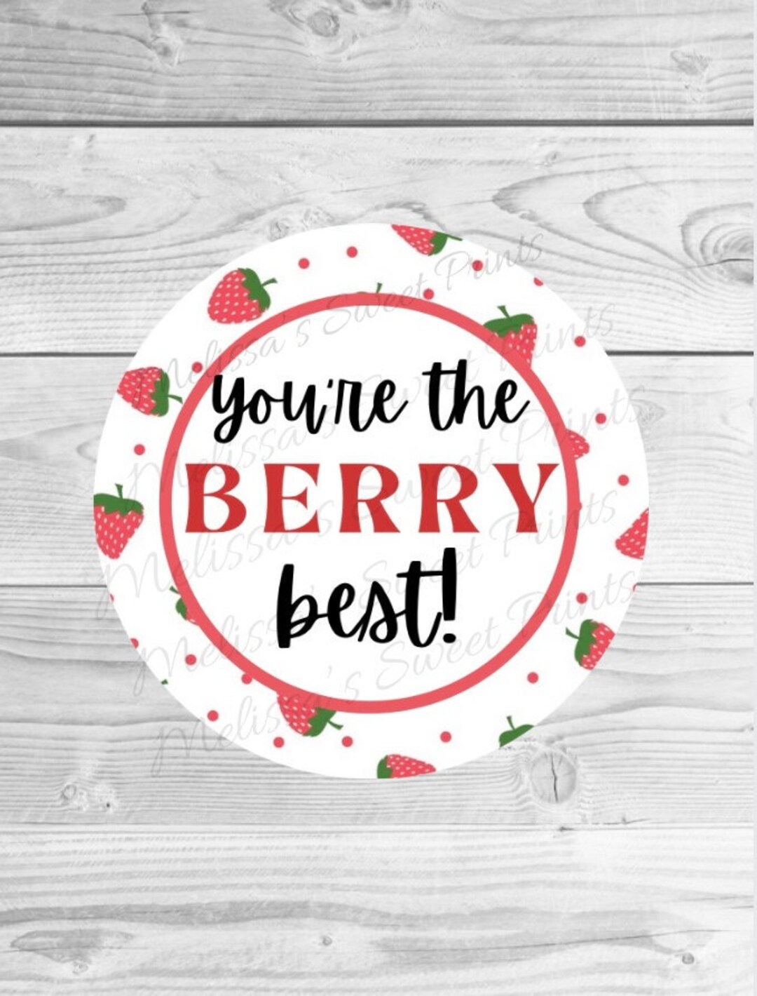 Printable Valentine's Day Cookie Tag - You're the Berry Best ...