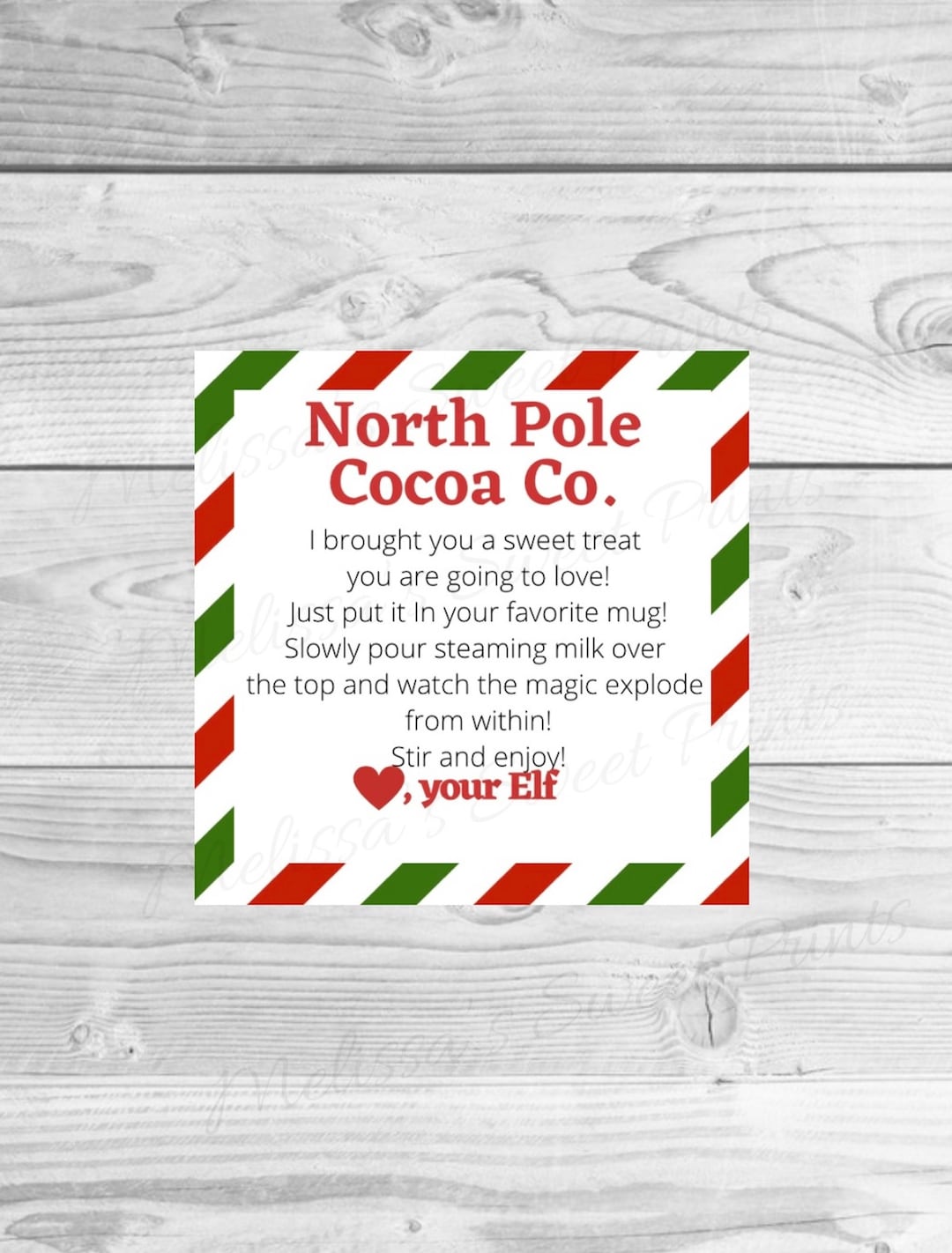 Elf Hot Cocoa Bomb Tag - Hot Cocoa Bomb Tags - Hot Cocoa Bomb ...