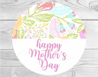 Happy Mothers Day Printable Cookie Tag, 2 Inch Round Cookie Tag, Mother ...