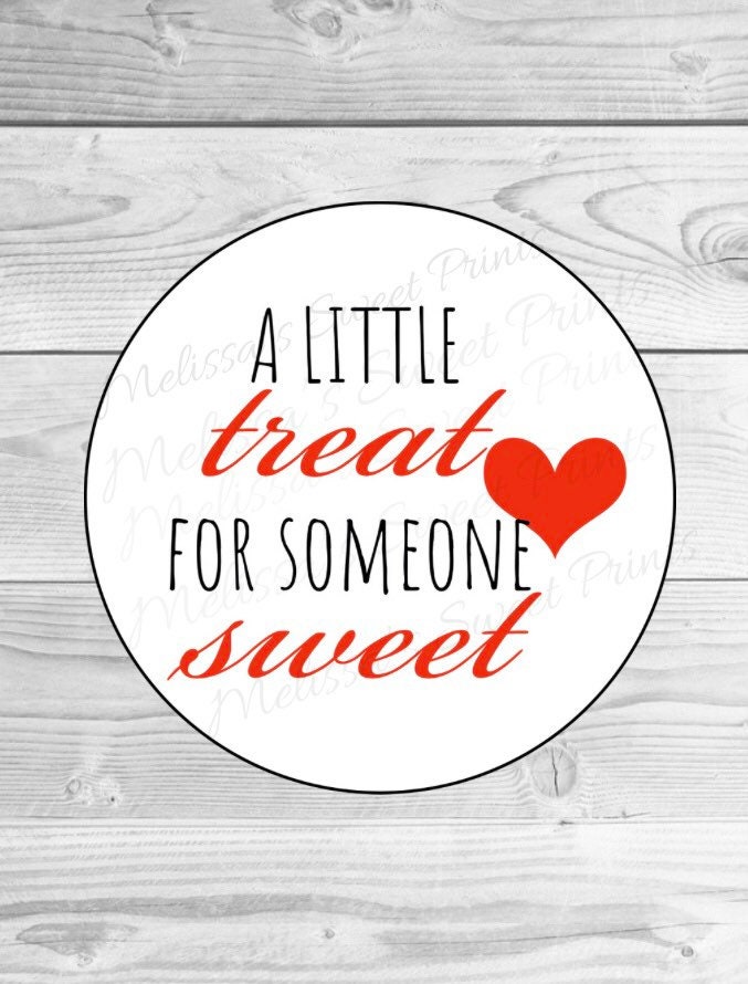 Printable Valentine's Day Cookie Tag A Little Treat for | Etsy