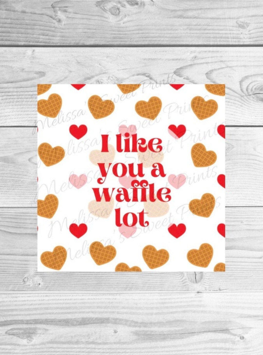 Printable Cookie Tag - I Like You A Waffle Lot Square Cookie Tag ...