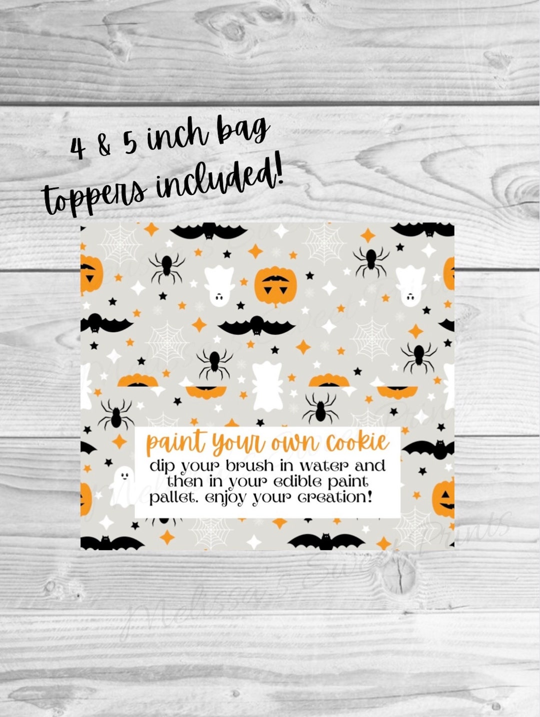 Halloween Paint Your Own Cookie Bag Toppers - Halloween Cookie Bag ...